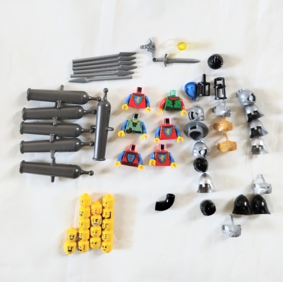 Lego | Toys | Lego Knights Lot Of Minifigure Torsos Heads And Weapons ...